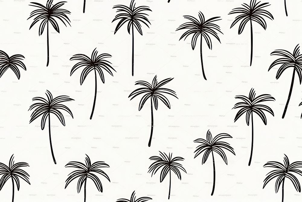Palm Tree Pattern Backgrounds Wallpaper Premium Photo Illustration