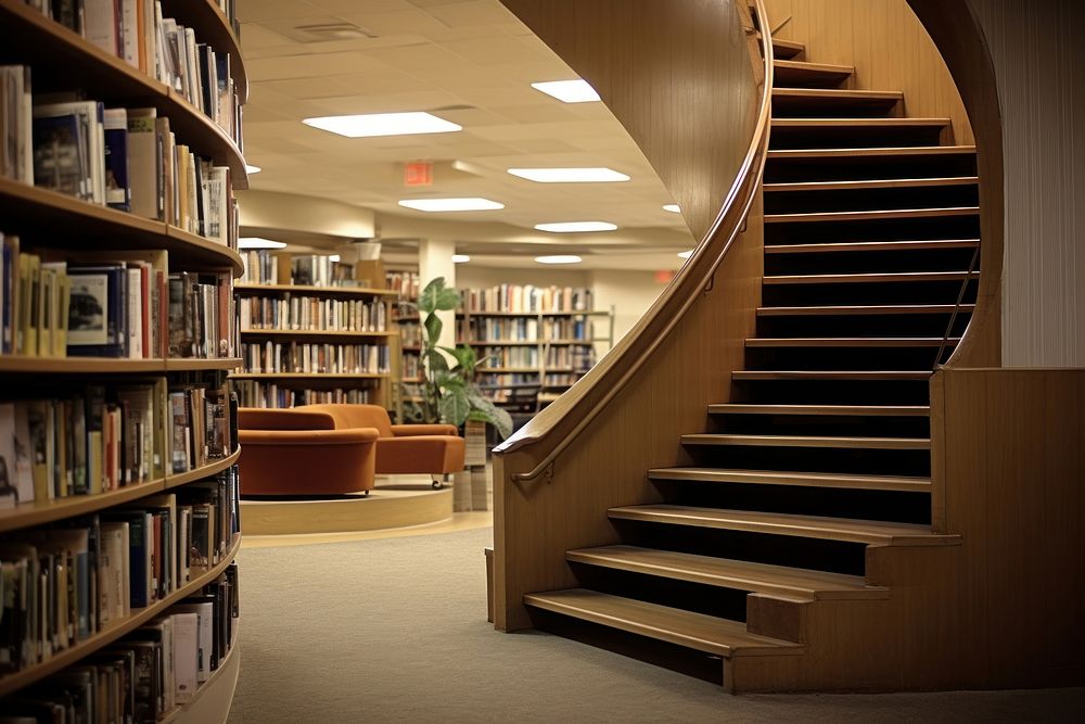 Bookshelf library architecture publication. . | Premium Photo - rawpixel