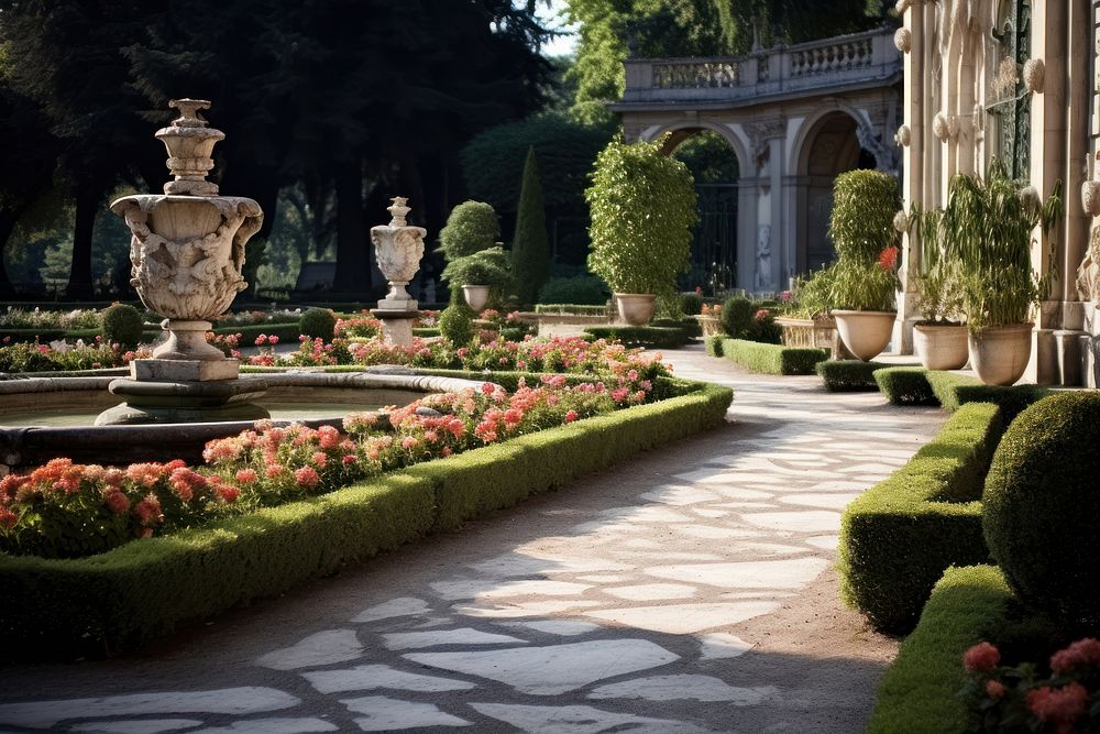 Garden palace architecture outdoors backyard. | Free Photo - rawpixel