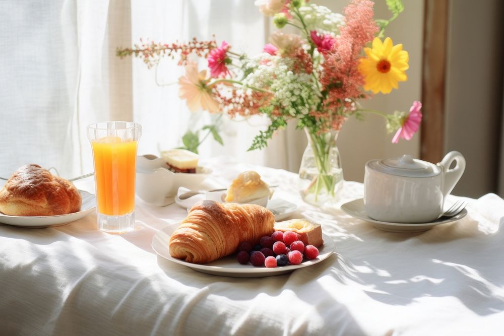 Brunch bread table plate. | Free Photo - rawpixel