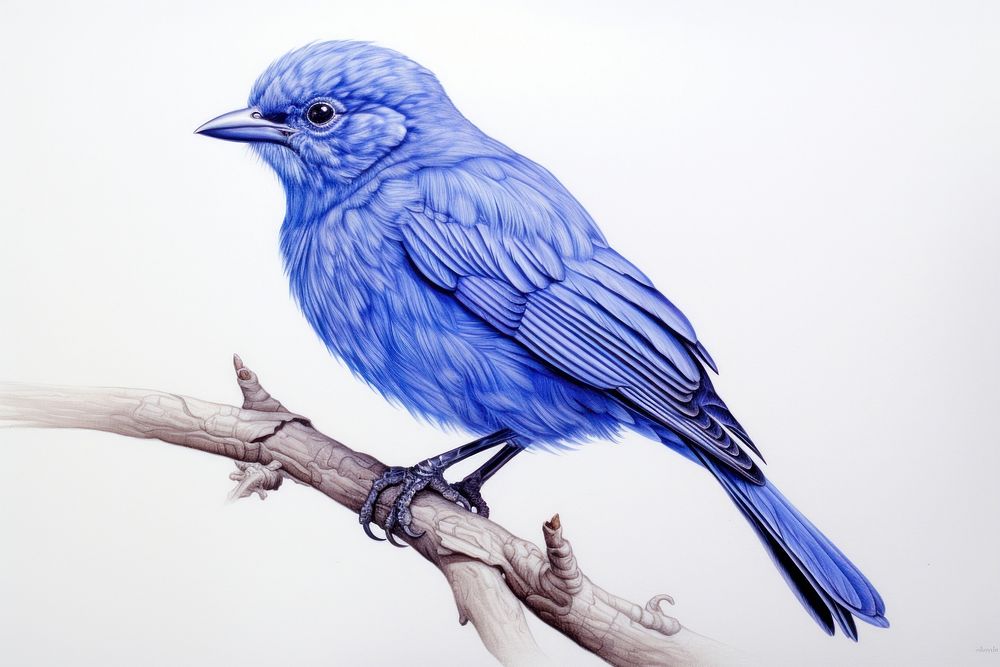 Bird drawing animal blue. AI | Premium Photo Illustration - rawpixel