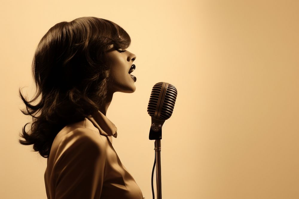 Singer photography microphone portrait. AI | Premium Photo - rawpixel