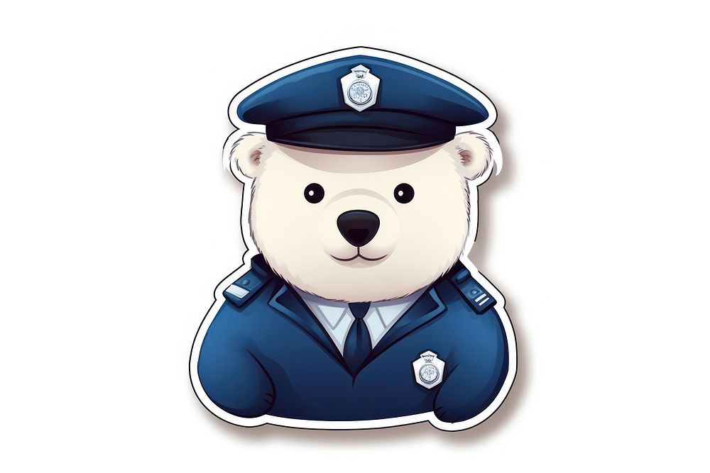 Ice bear being police representation | Free Photo Illustration - rawpixel