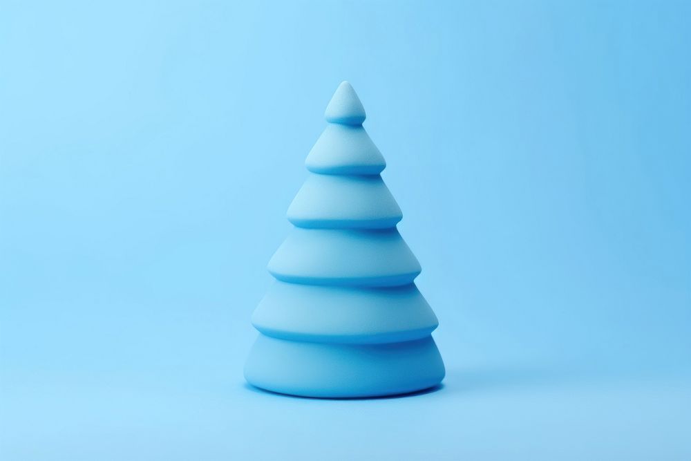 Christmas tree blue celebration simplicity | Premium Photo Illustration ...