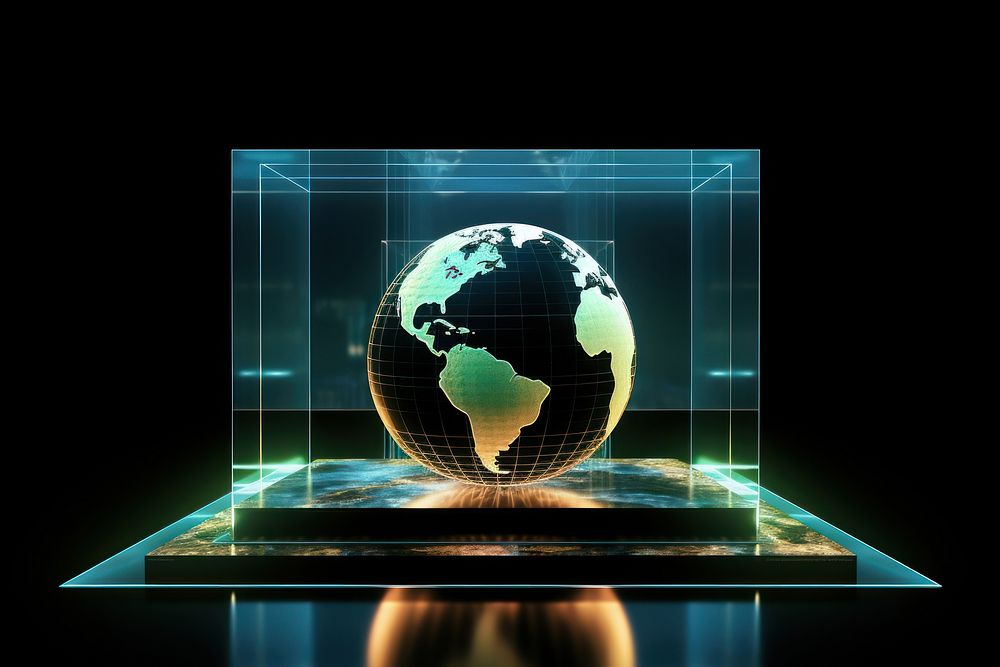 Hologram world sphere planet space. | Premium Photo Illustration - rawpixel
