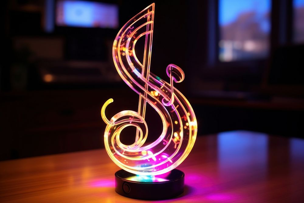 Golden musical note light illuminated | Premium Photo - rawpixel