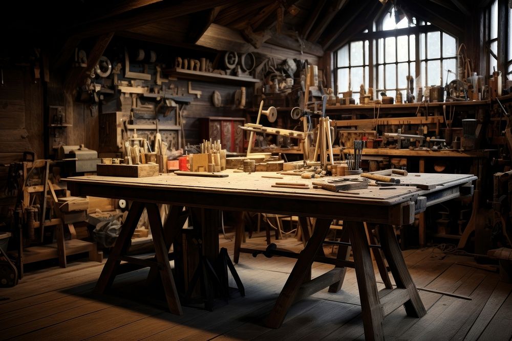 Tools workshop table architecture | Premium Photo - rawpixel