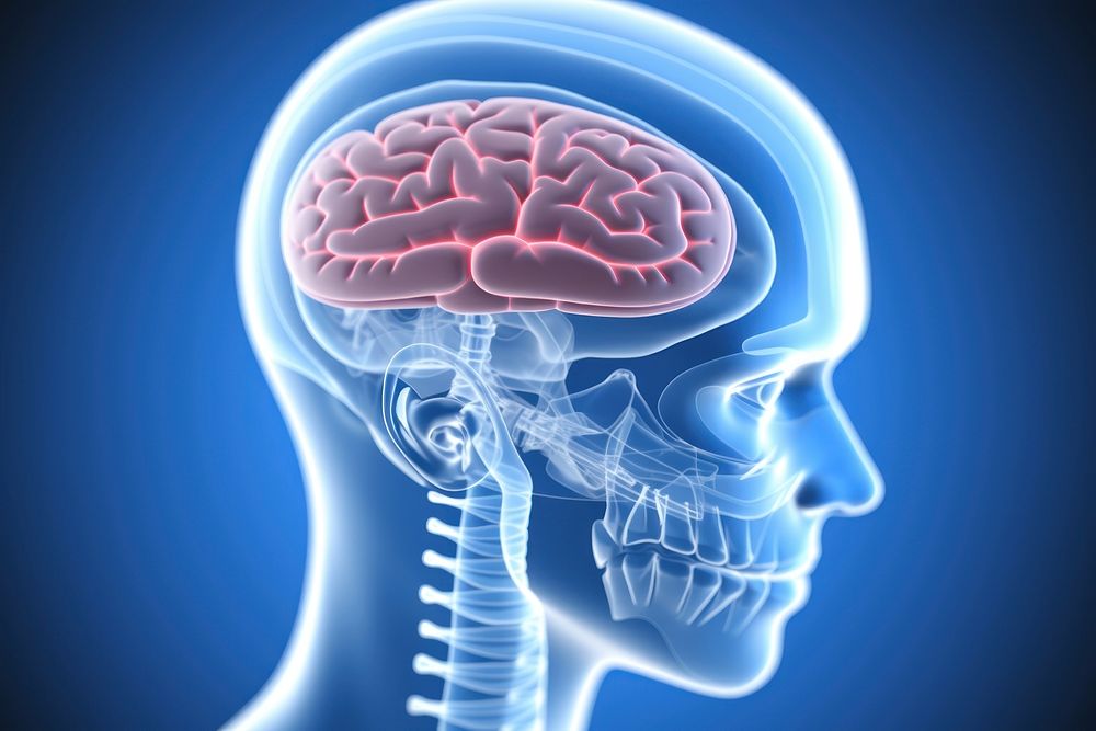 Brain tractography brain headshot anatomy. | Free Photo Illustration ...