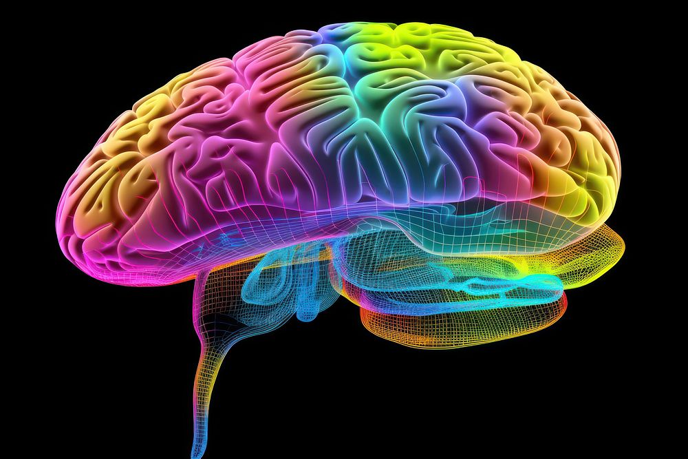 Brain tractography brain invertebrate tomography. | Premium Photo ...