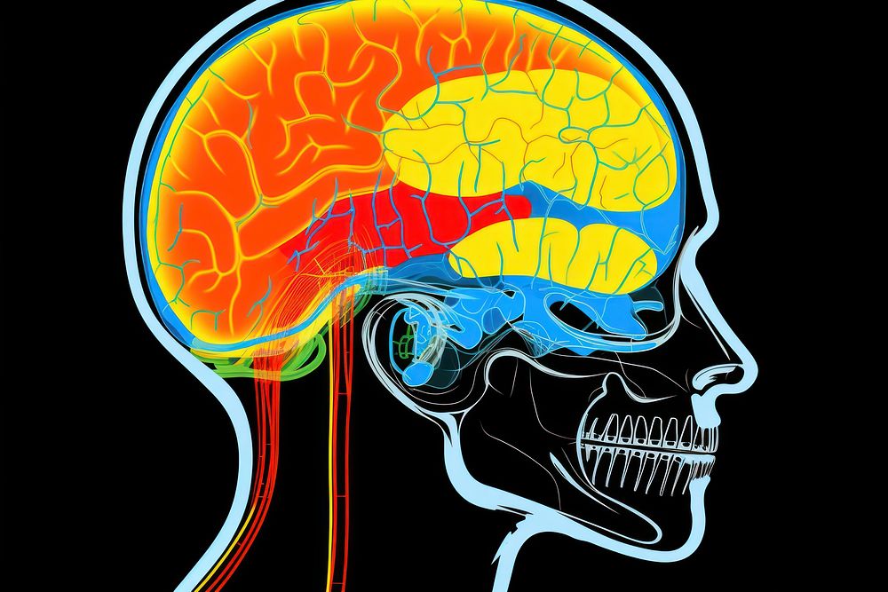 Brain tractography brain tomography anatomy. | Premium Photo ...