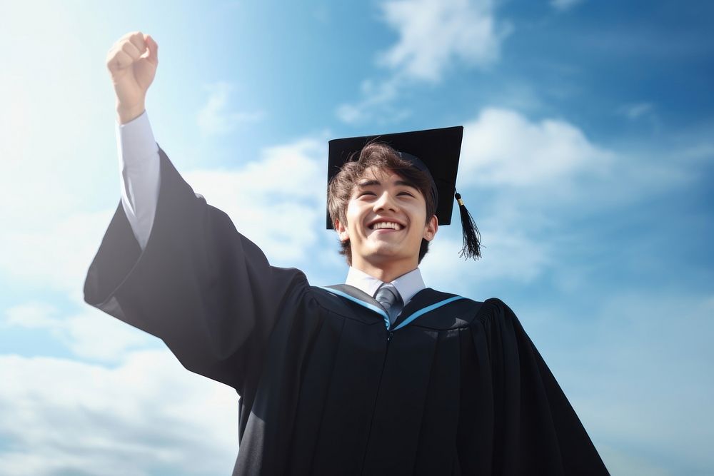 Graduated student graduation happy sky. | Premium Photo - rawpixel