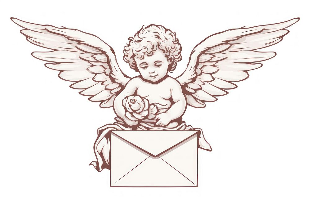 cherub drawing angel creativity. AI | Free Photo Illustration - rawpixel