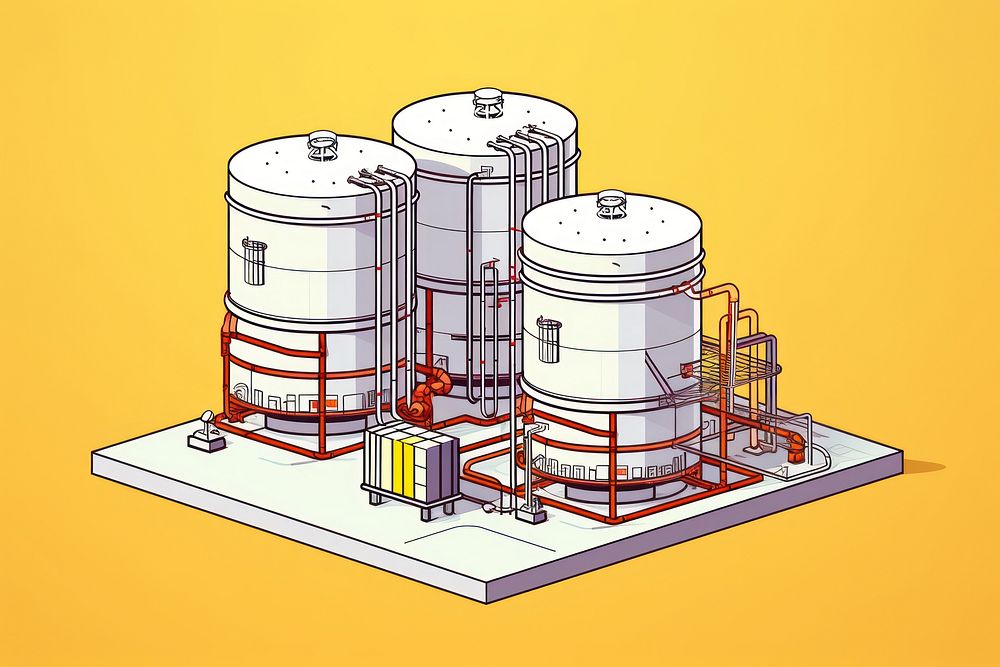 Oil storage tanks factory architecture | Free Photo Illustration - rawpixel