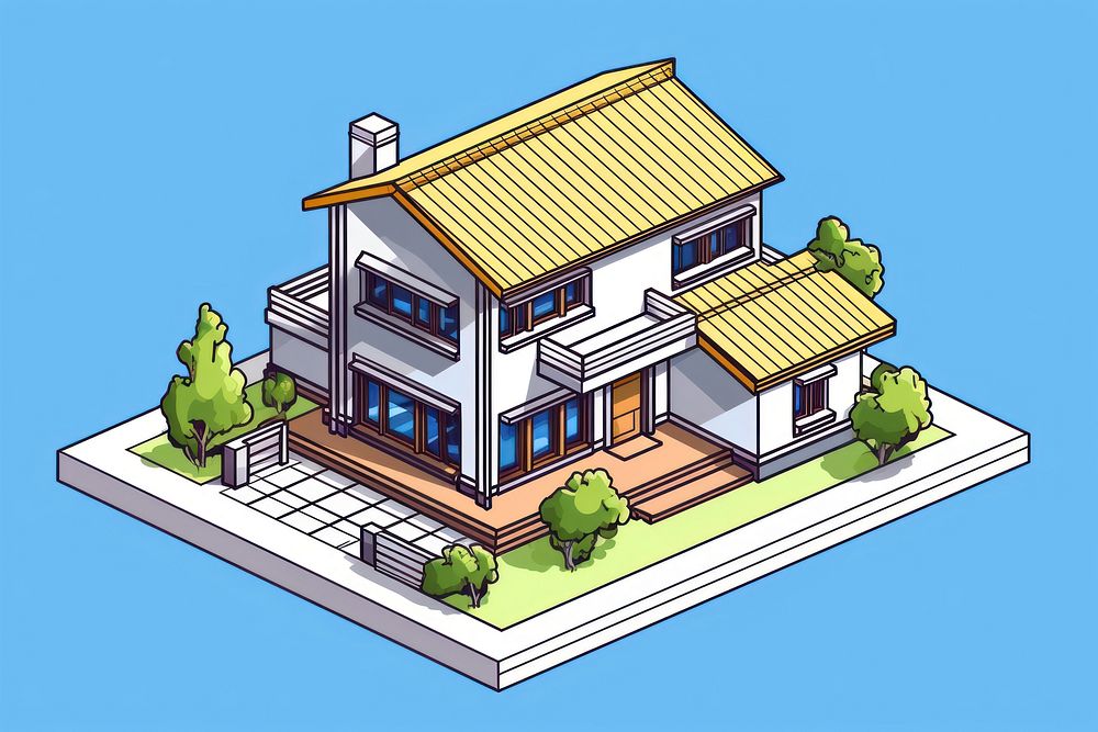 Simple suburb house architecture building | Free Photo Illustration ...