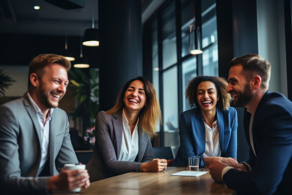 Meeting room laughing meeting office. | Premium Photo - rawpixel