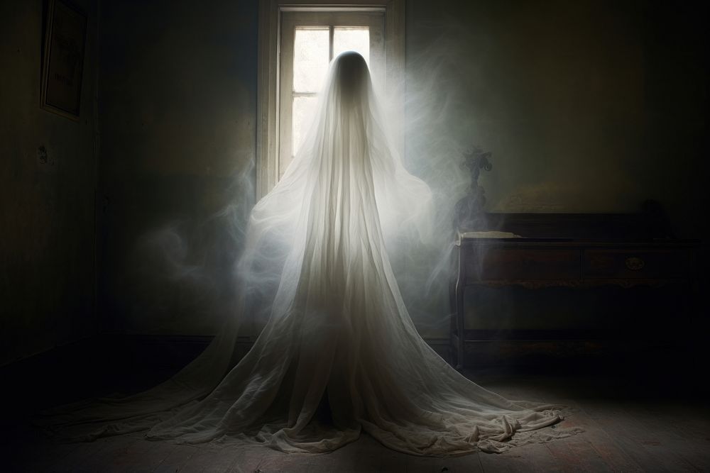 Ghost wedding dress bride. | Free Photo - rawpixel