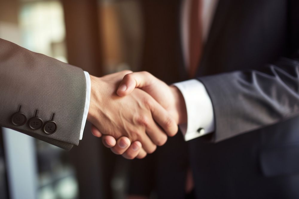 Businessmen hand handshake office. | Free Photo - rawpixel