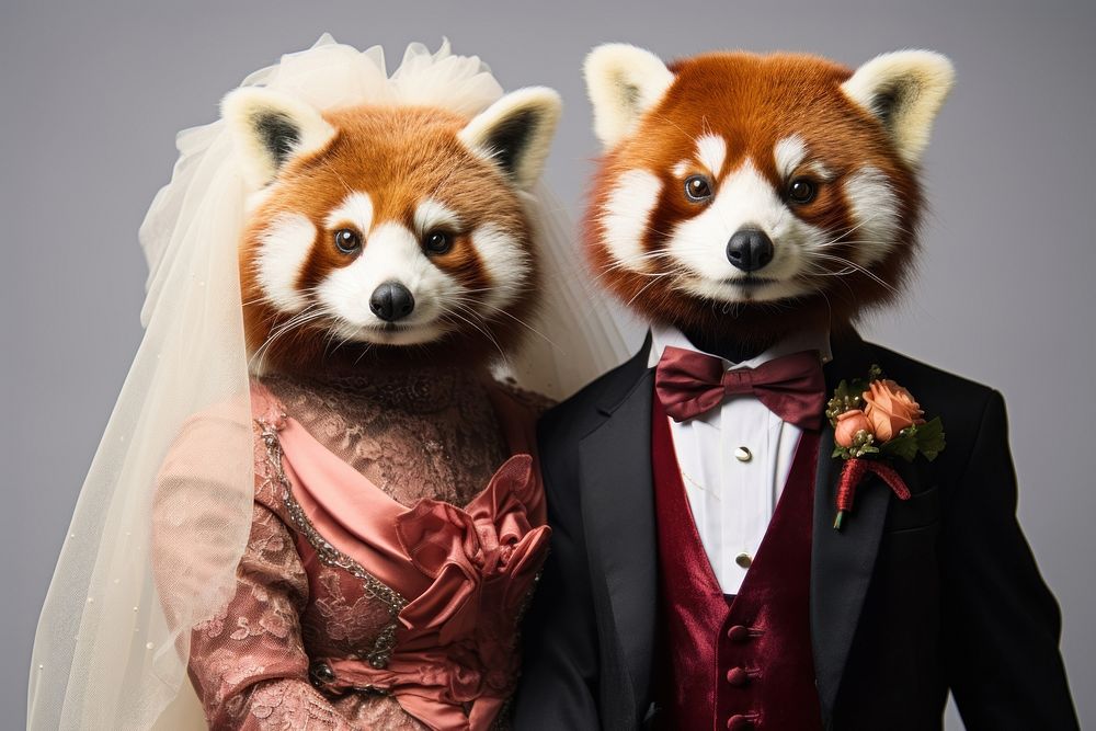Red panda wedding animal bride. | Premium Photo - rawpixel