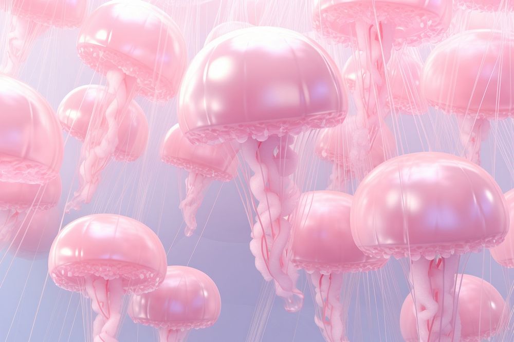 Jellyfish backgrounds pink invertebrate. AI | Premium Photo ...