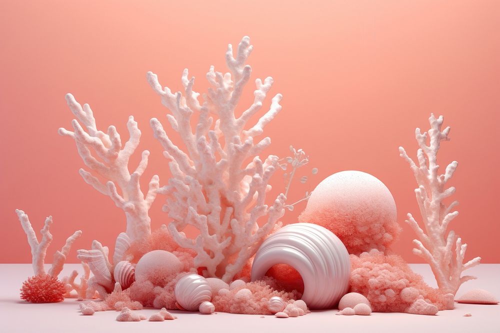 Corals and shells nature pink | Premium Photo Illustration - rawpixel