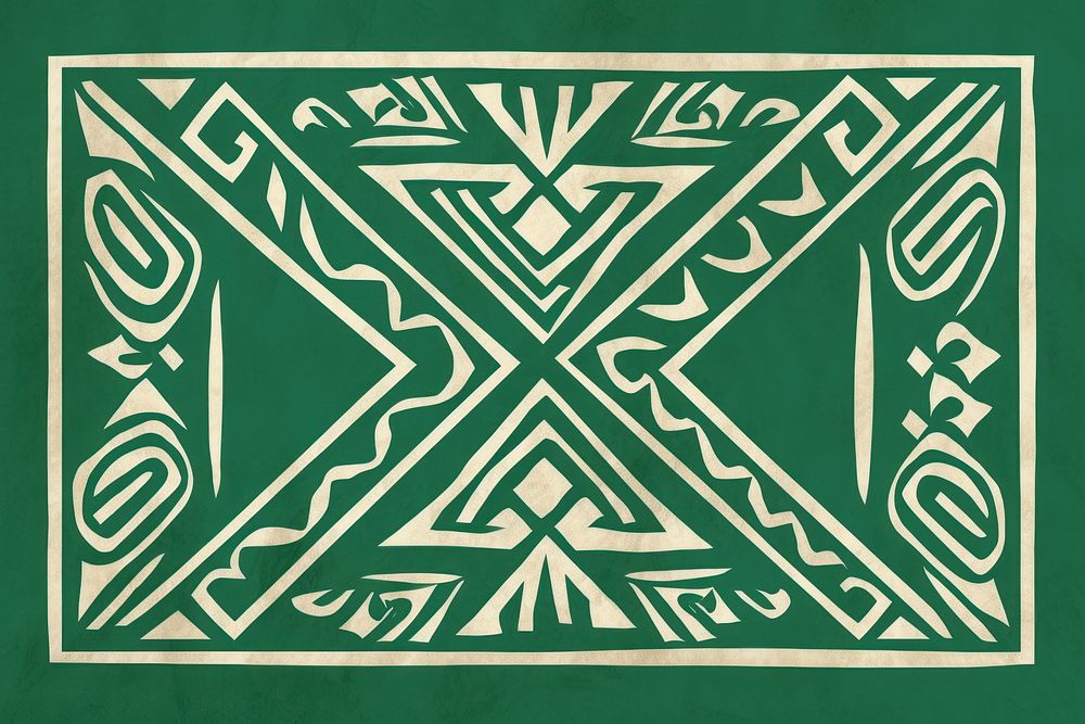 African tribal motif backgrounds green | Free Photo Illustration - rawpixel