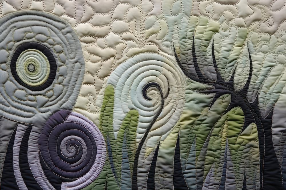 Patchwork quilting applique pattern. | Free Photo Illustration - rawpixel