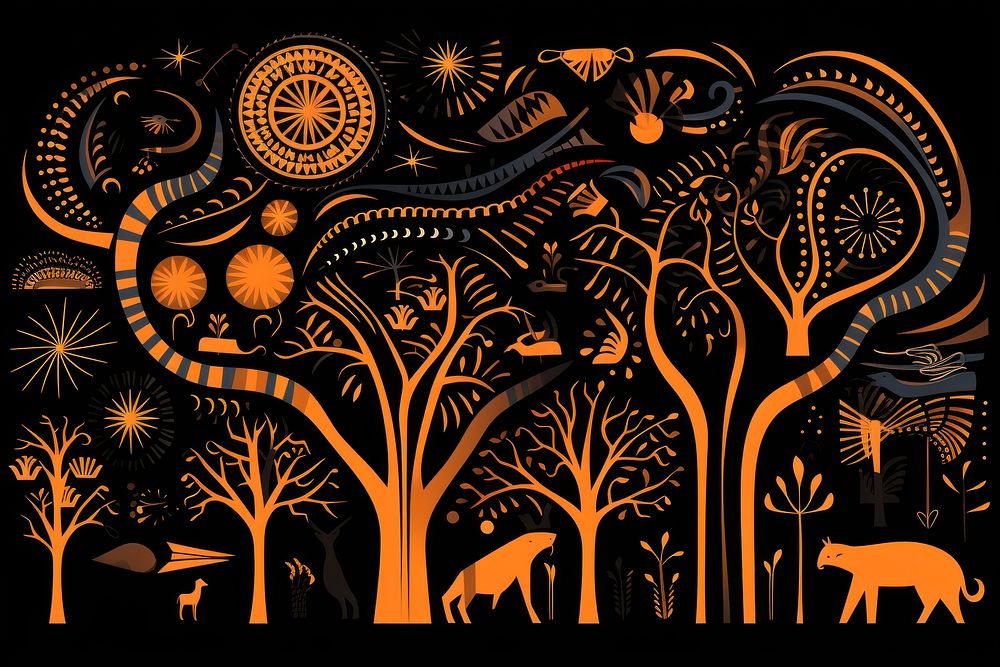 African tree graphics pattern illustrated. | Free Photo Illustration ...