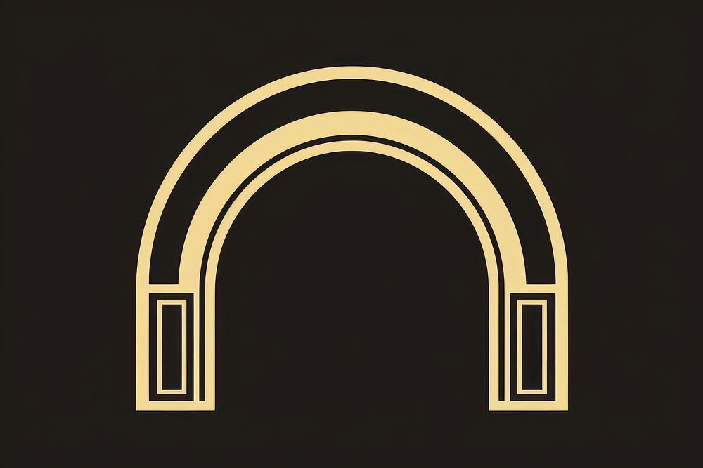 Roman arch architecture gold logo. | Free Photo Illustration - rawpixel