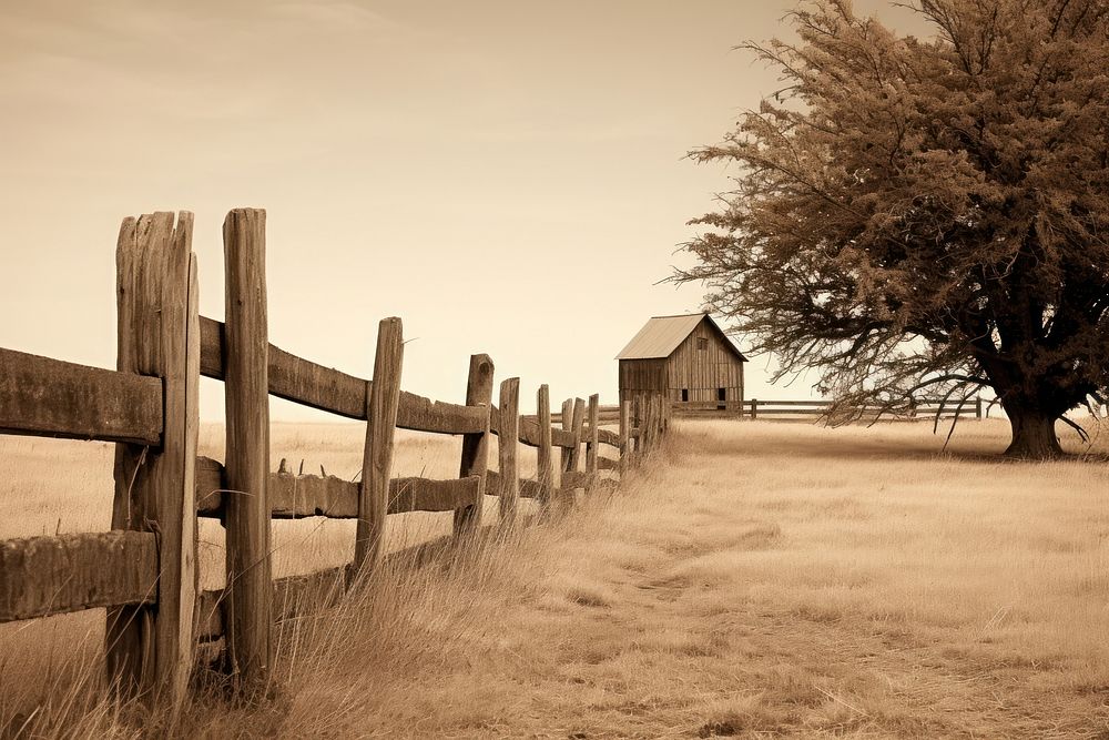 Wooden fence farm architecture outdoors | Free Photo - rawpixel