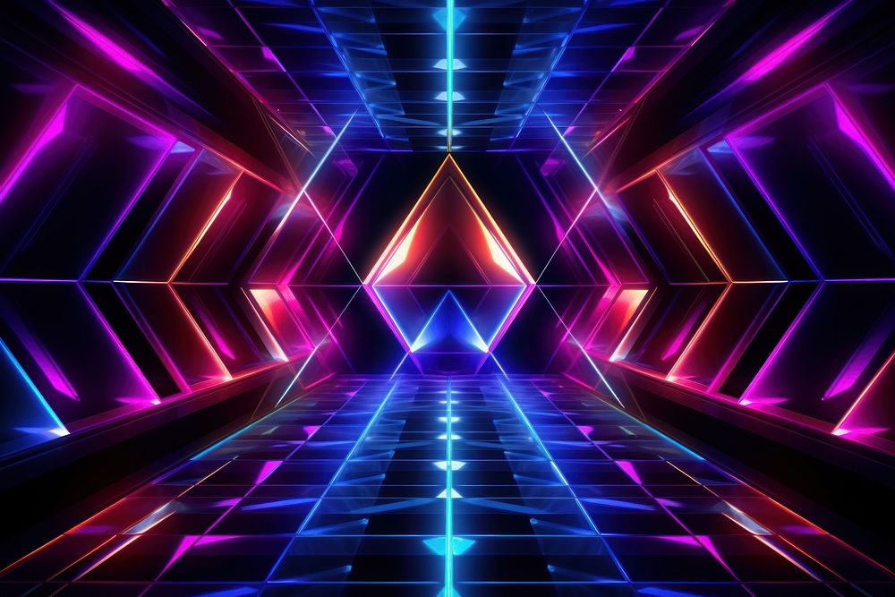Geometric neon laser background light | Free Photo Illustration - rawpixel