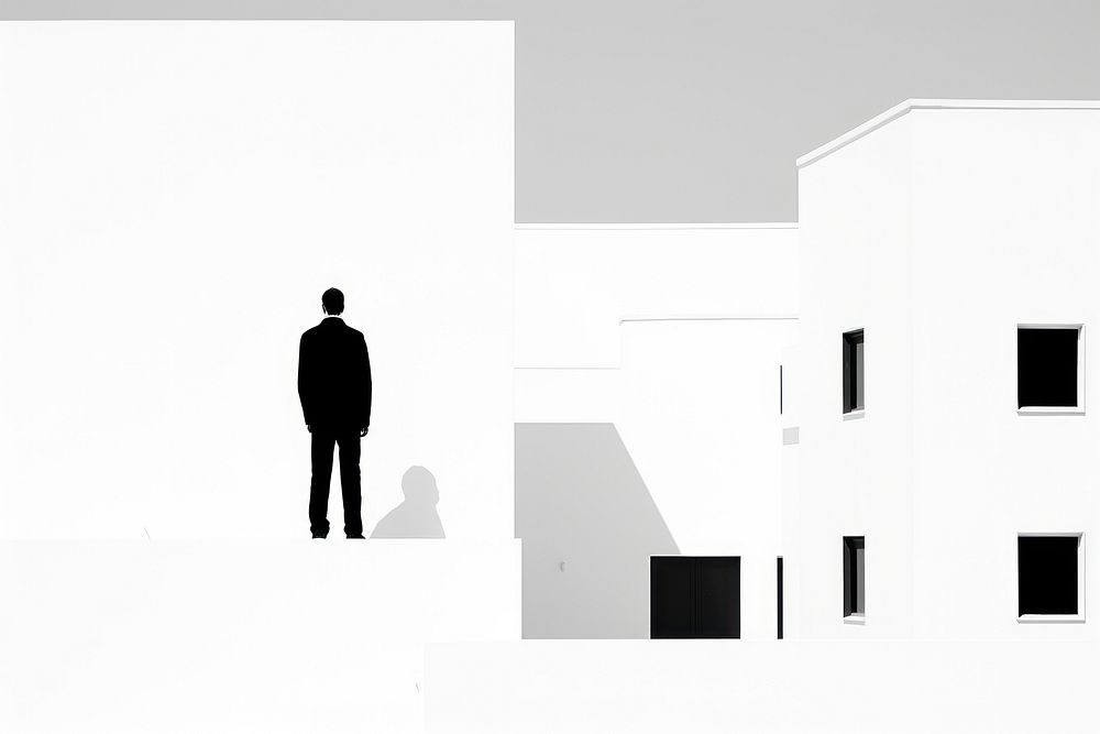 Architect silhouette architecture monochrome. AI | Premium Photo - rawpixel