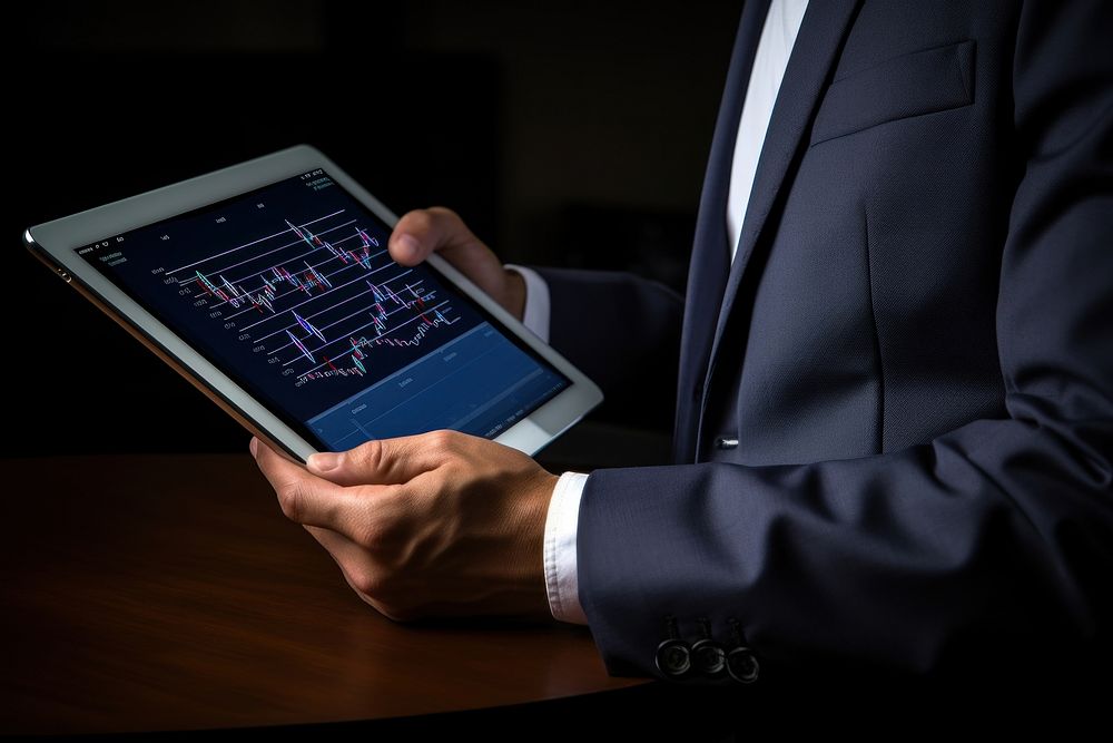 Businessman computer diagram graph. | Premium Photo - rawpixel