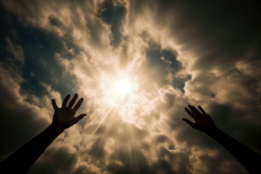 Reaching sky hand sunlight outdoors. | Premium Photo - rawpixel