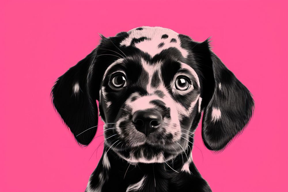 Halftone dog animal mammal puppy. | Free Photo Illustration - rawpixel