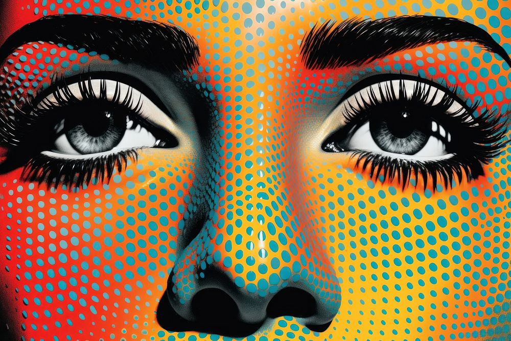 Halftone pattern painting art backgrounds. | Free Photo Illustration ...