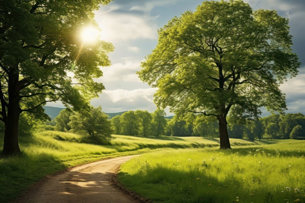 English countryside grass field green. | Premium Photo - rawpixel