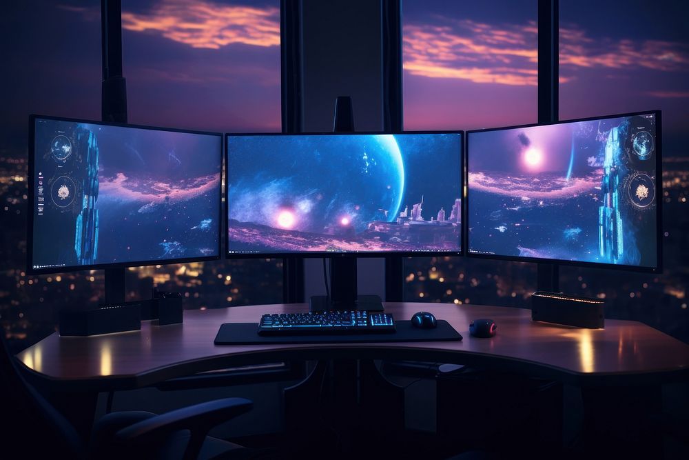 Dual monitor pc computer screen | Premium Photo - rawpixel