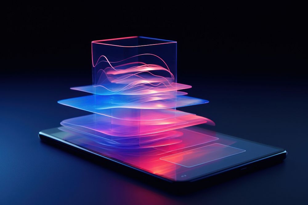 Simple hologram computer electronics technology. | Free Photo ...