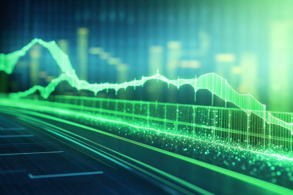 Financial data backgrounds number green. | Free Photo Illustration ...