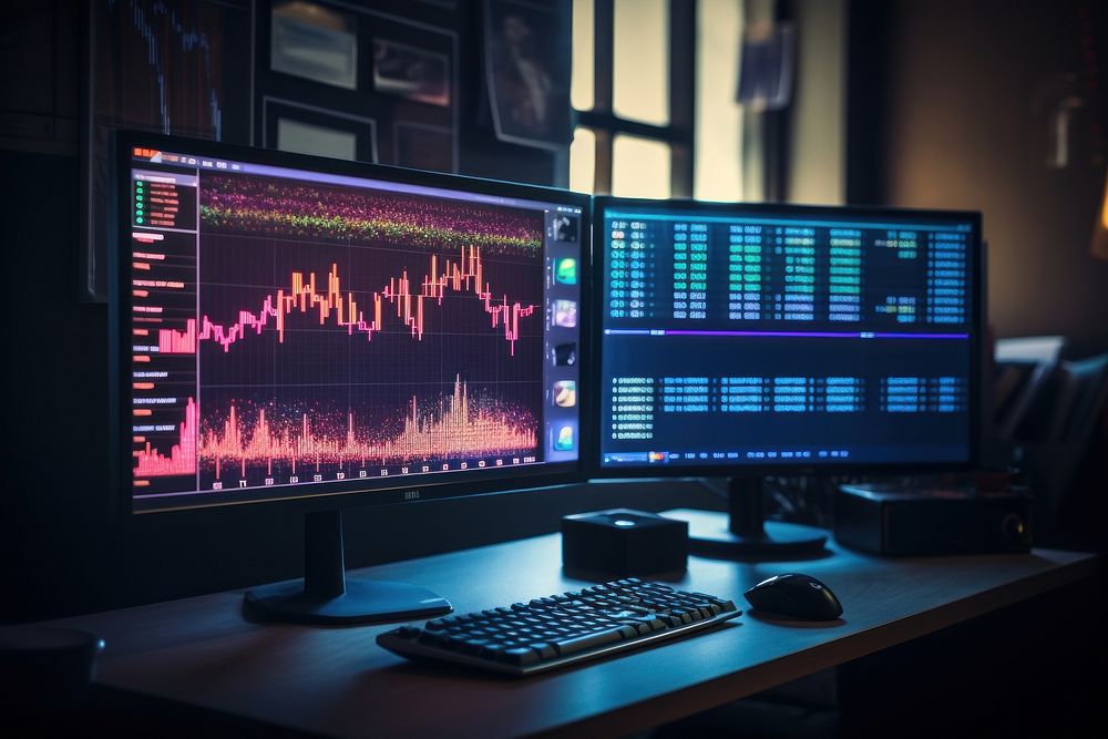 Computer monitor trading display screen. | Premium Photo - rawpixel