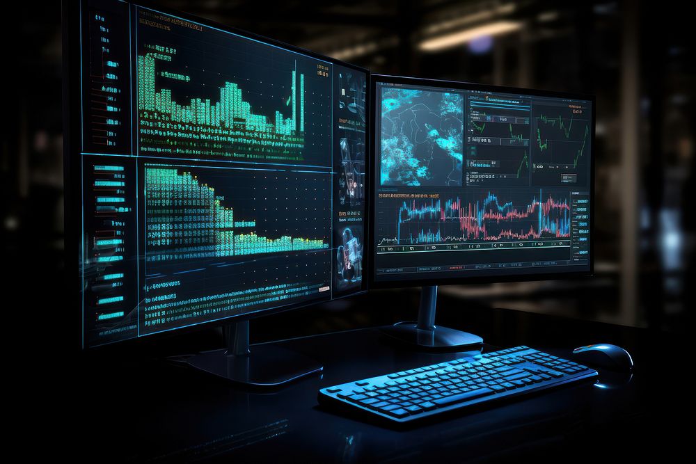 Computer monitor trading display screen. | Free Photo - rawpixel