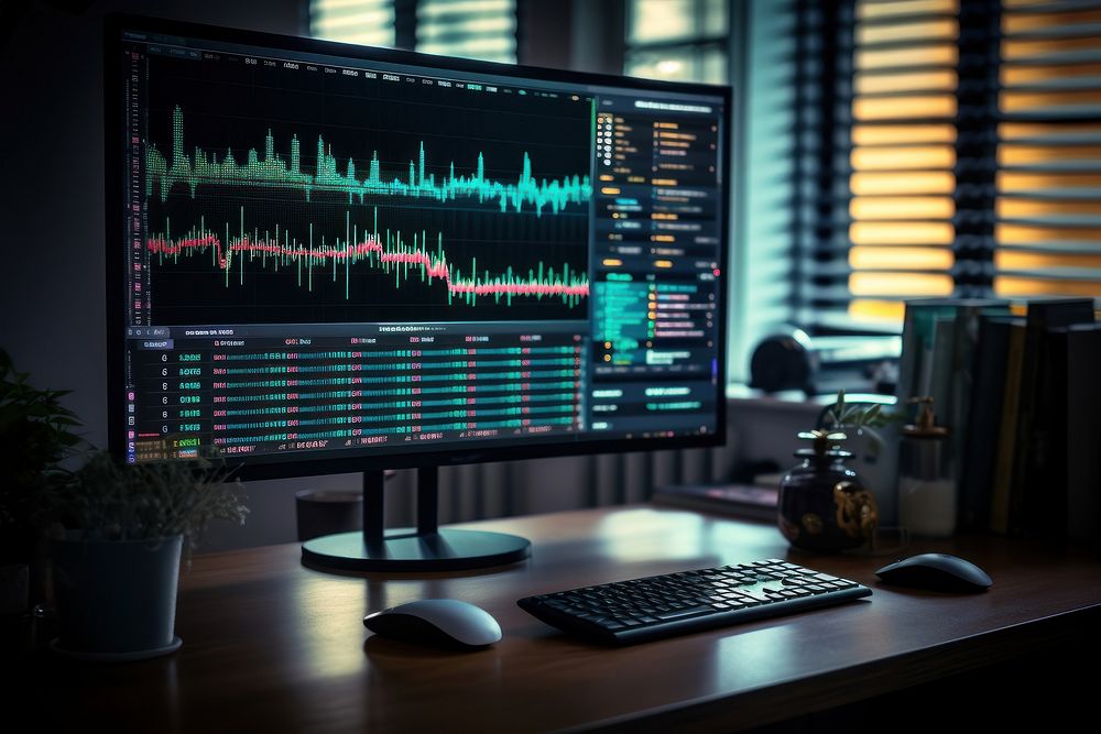 Computer monitor trading display screen. | Premium Photo - rawpixel