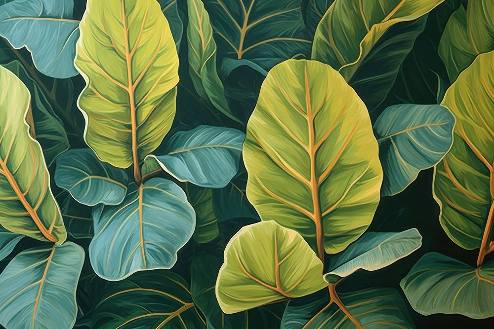 Fiddle fig leaf backgrounds nature | Premium Photo Illustration - rawpixel