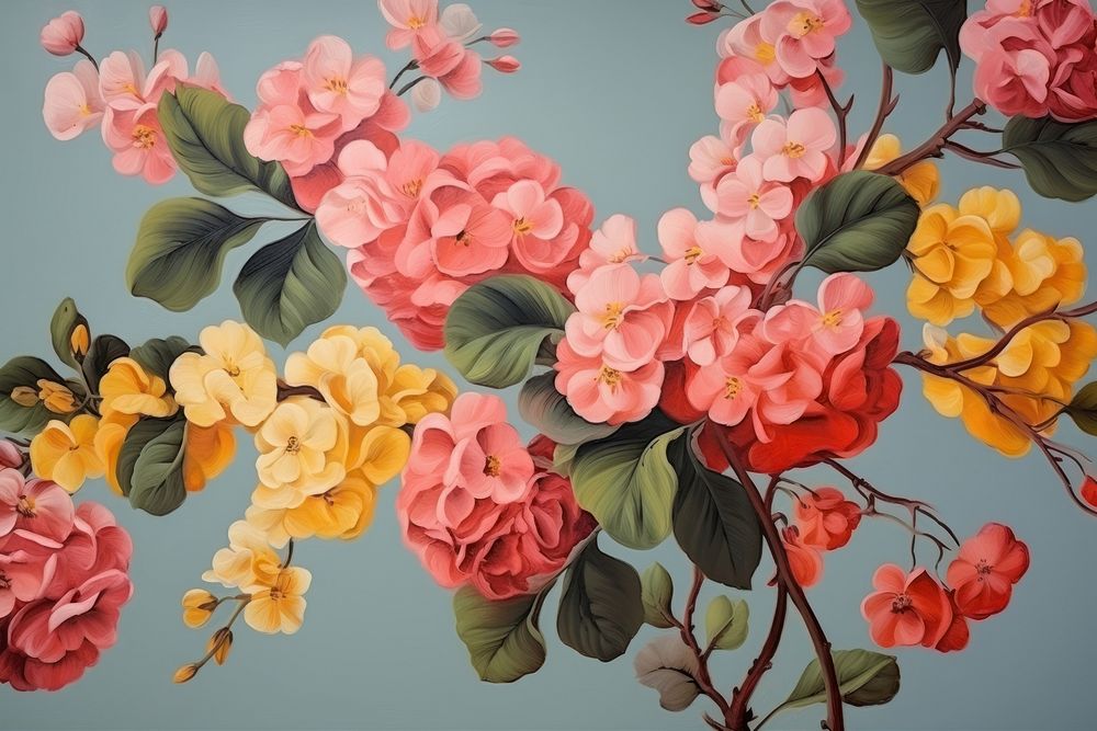 Flowers painting pattern plant. | Premium Photo Illustration - rawpixel