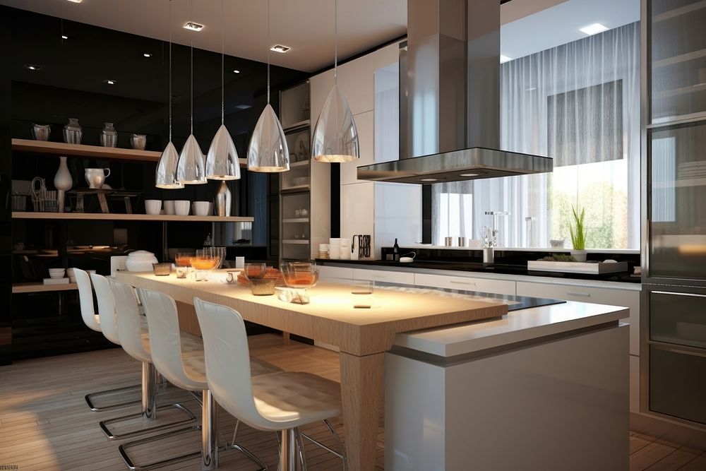 Modern kitchen interior design architecture | Free Photo - rawpixel