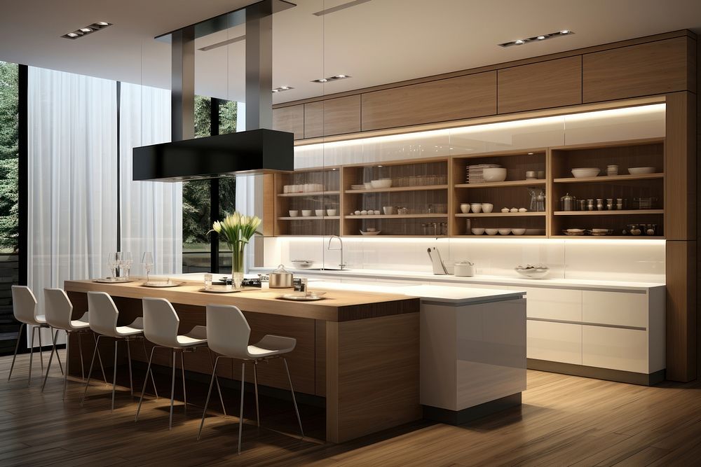 Modern kitchen interior design architecture | Premium Photo - rawpixel