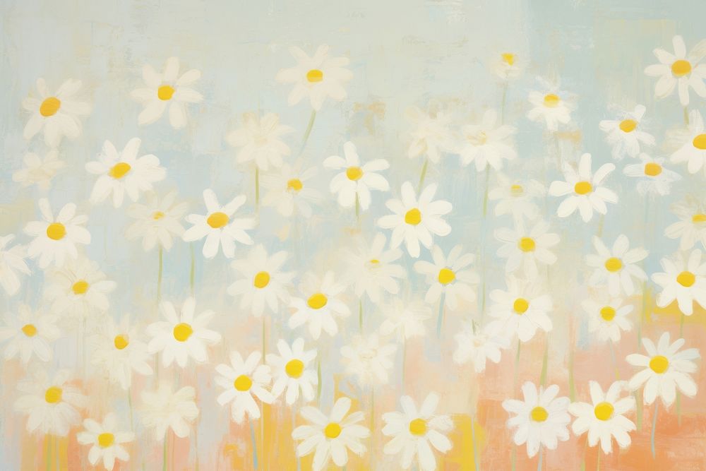 Aesthetic daisy flower background painting | Premium Photo Illustration ...