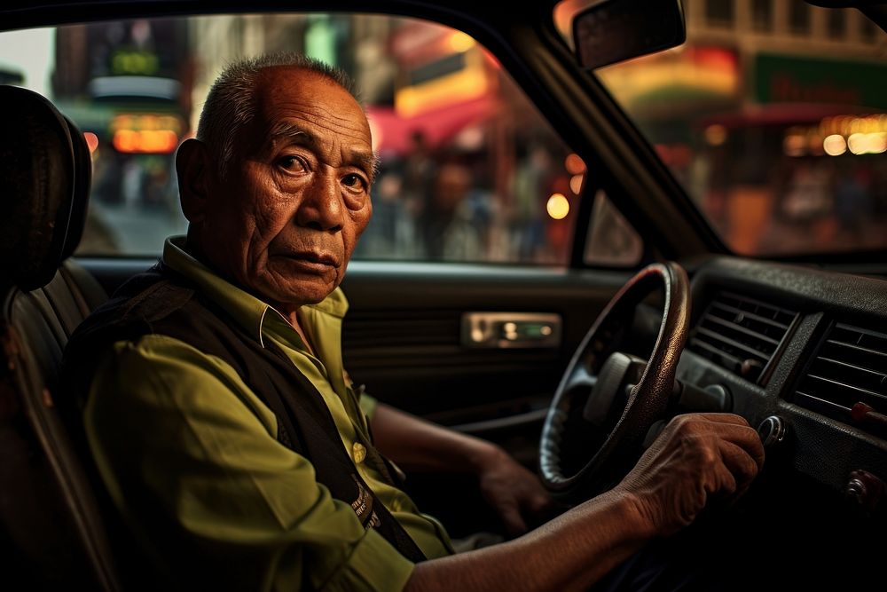 Thai uncle vehicle driving adult. | Premium Photo - rawpixel
