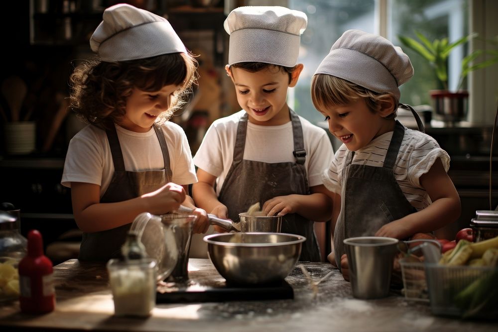 Kids cooking child chef home. | Premium Photo - rawpixel