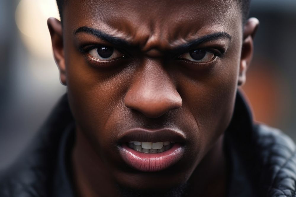 Angry Vengeance Face black face | Free Photo - rawpixel